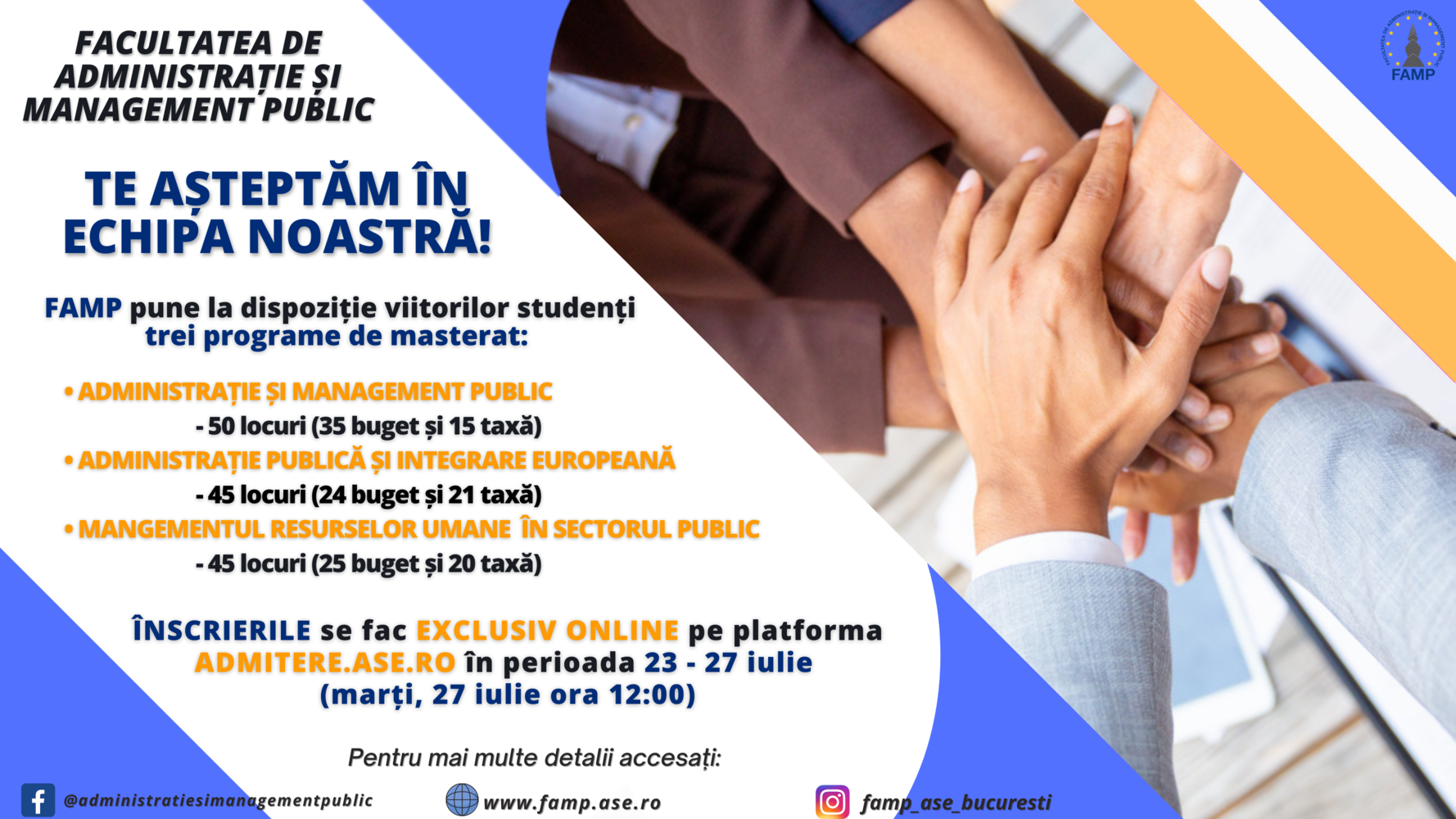 Admitere masterat 2021 – Academia de Studii Economice din Bucuresti