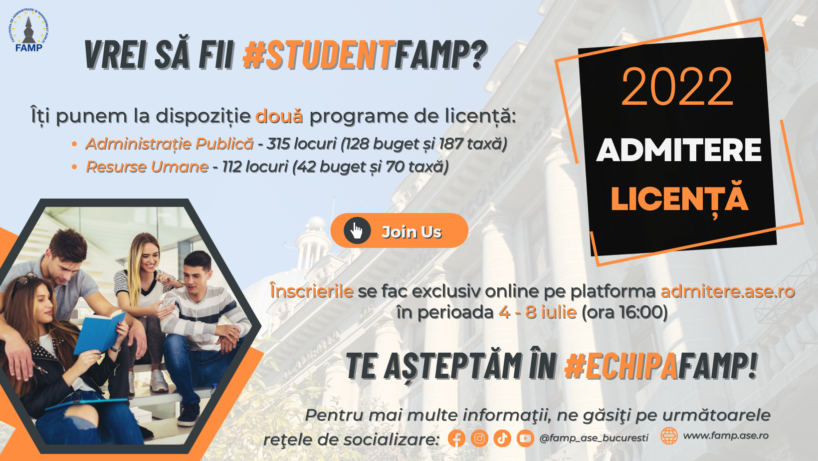 Admitere licenta 2022 – Academia de Studii Economice din Bucuresti