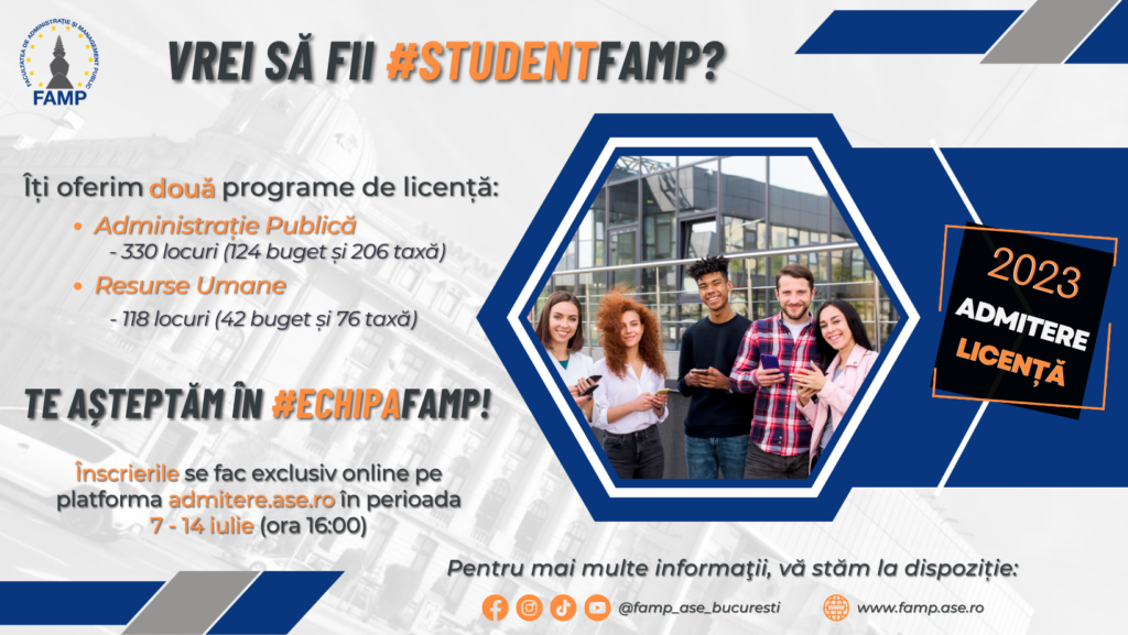 Admitere Licenta 2023 – Academia de Studii Economice din Bucuresti