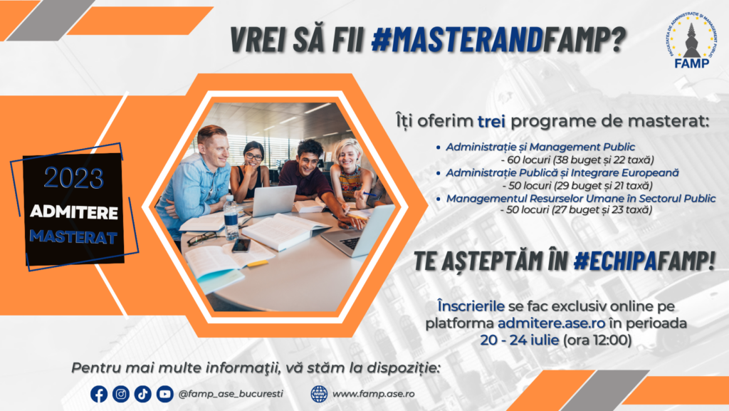 Admitere masterat 2023 – Academia de Studii Economice din Bucuresti